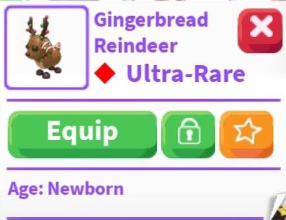 Gingerbread Reindeer adopt me RM4, Video Gaming, Video Games, Others on ...