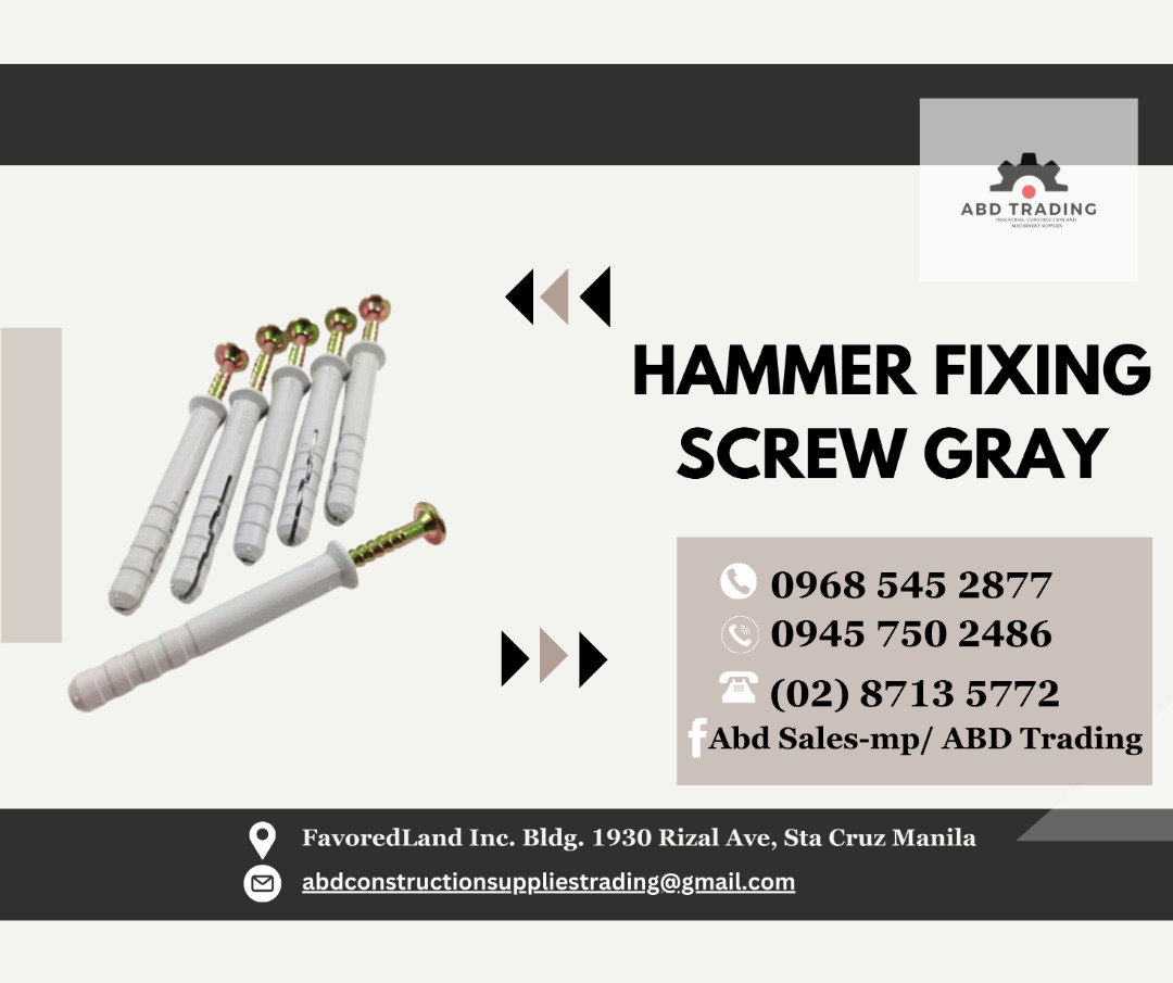 HAMMER FIXING SCREW GRAY, Commercial & Industrial, Construction Tools ...