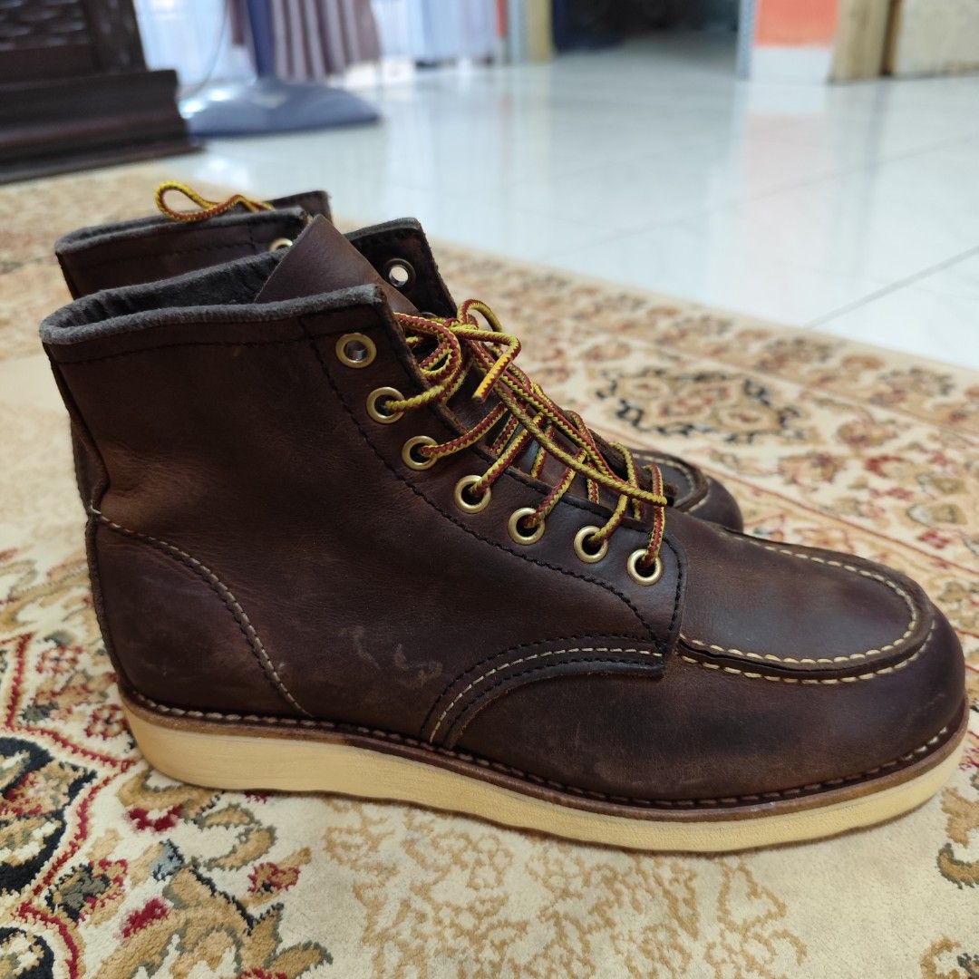 HAWKINS MOC TOE LEATHER BOOT 6.5 UK, Men's Fashion, Footwear, Boots on ...