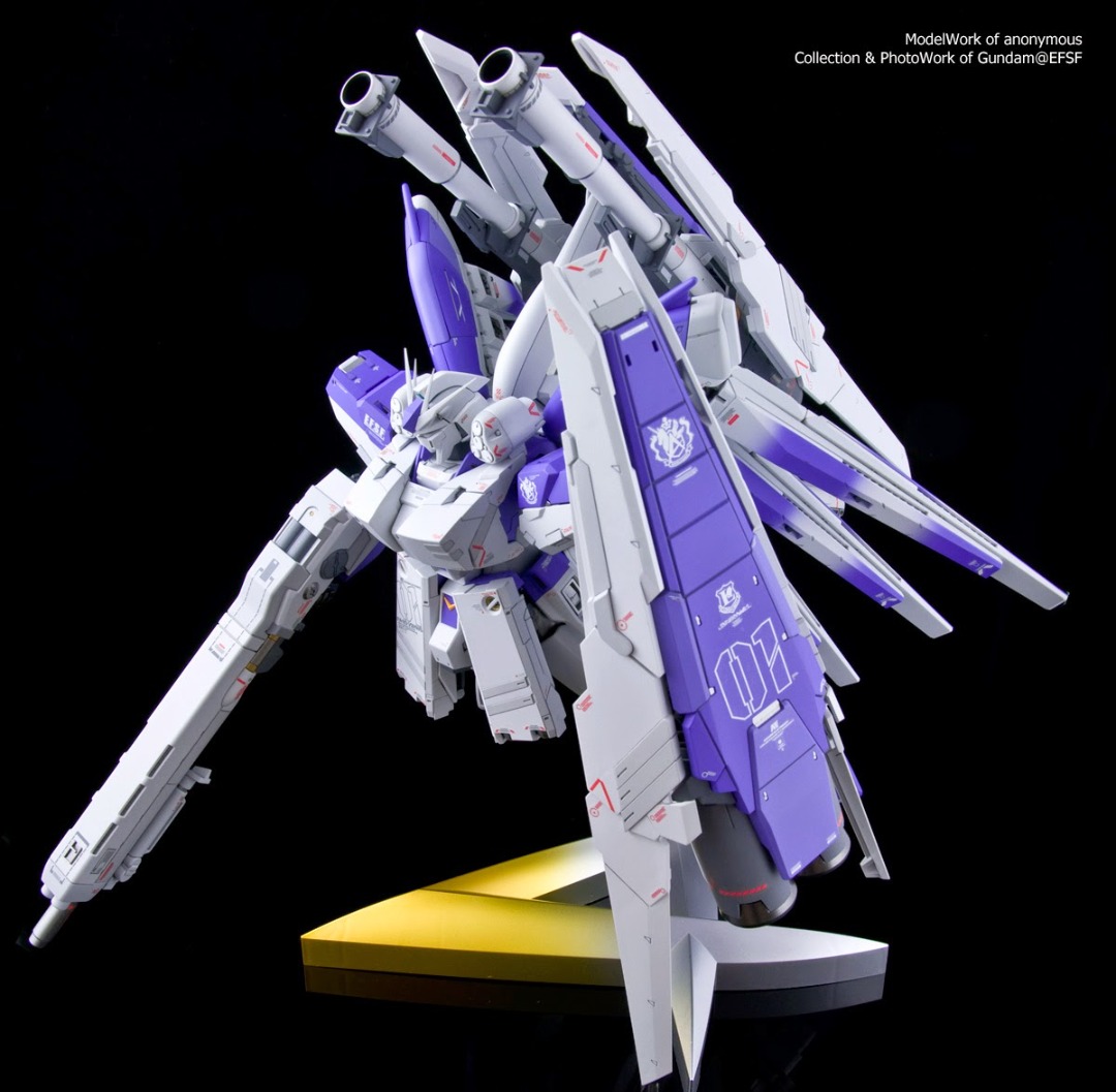 Hi Nu HWS 高達 全上色 完成品 Gunpla Amuro sunrise Nu Z Gundam 1/100 Mg GK kit ...