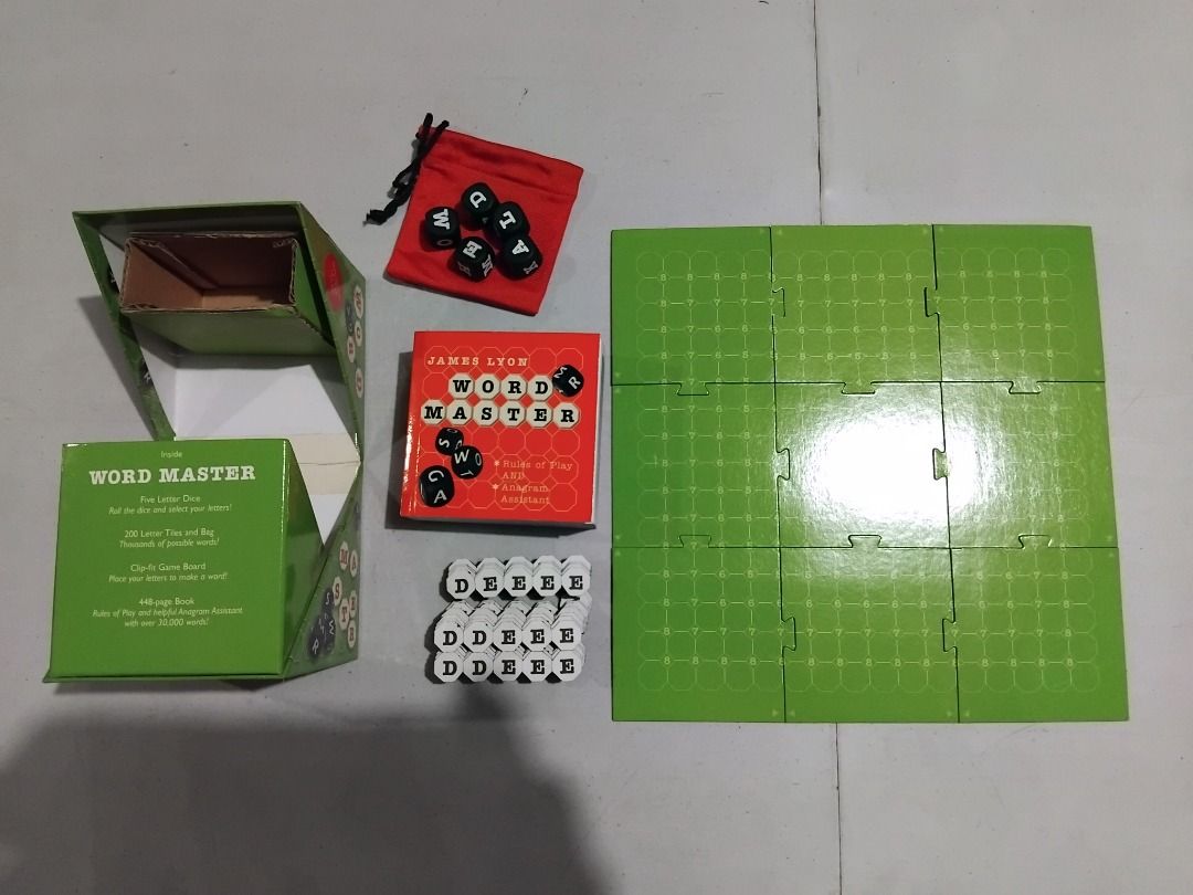 James Lyon Word Master Game Board Magnetic Tiles Dice Improve Your ...
