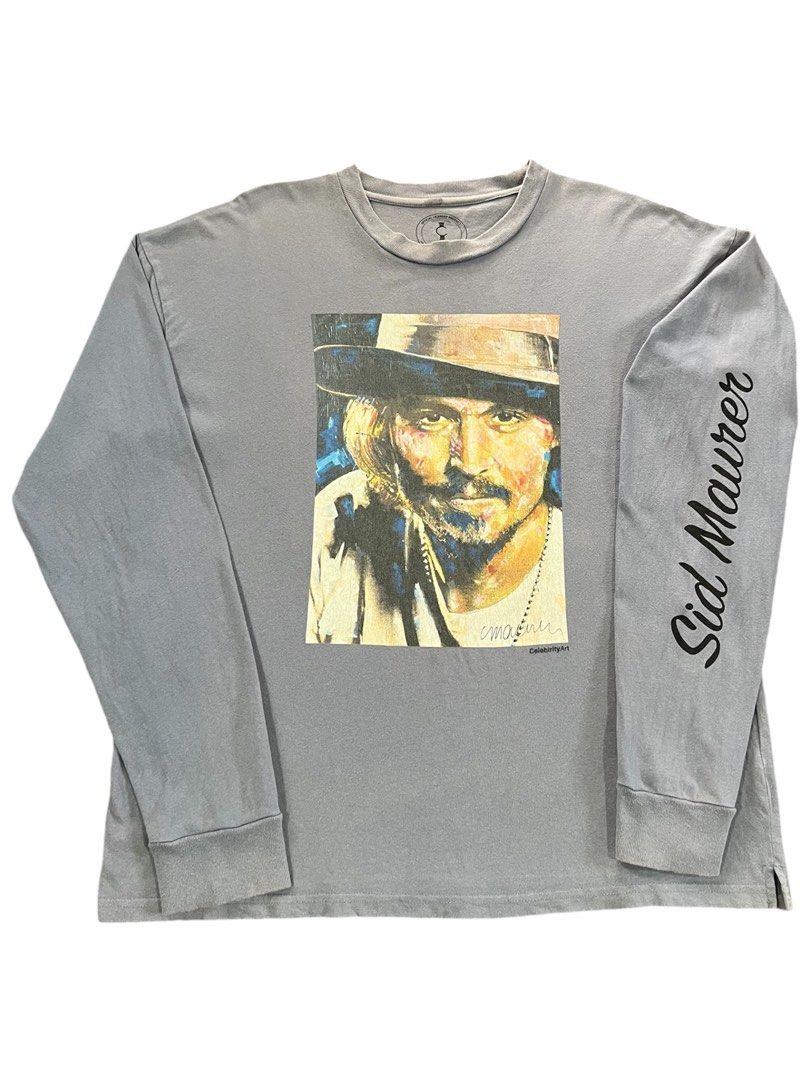 Johny Deep Art By Sid Maurer Long Sleeve Tee, Men's Fashion, Tops ...