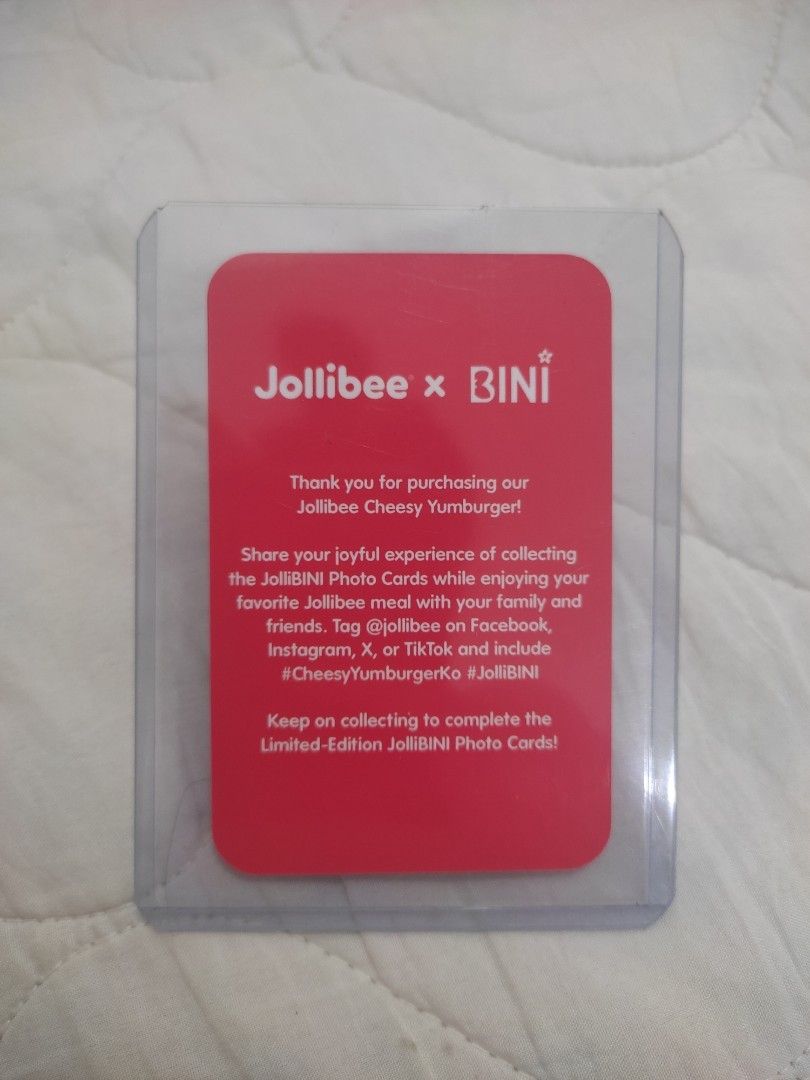 Jollibee x BINI Photocard - Sheena, Hobbies & Toys, Memorabilia ...