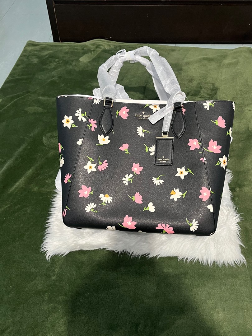 KATE SPADE NEW YORK POPPY FLORAL WALTZ TOTE BAG, Women's Fashion, Bags ...