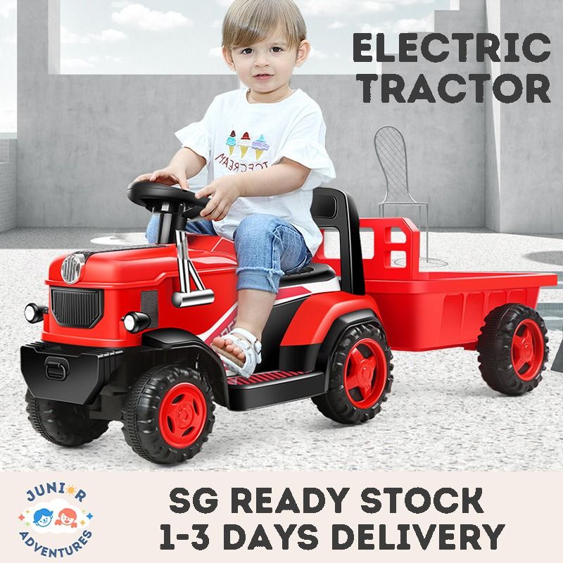 Kids Electric Car Tractor Ride On Car Toy Car With A Bucket Rideable ...