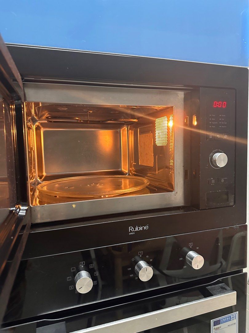 White Kitchen Cabinet with Rubine 70L Oven and Microwave full set ...