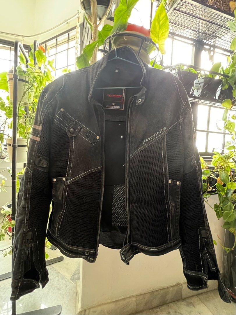 Komine Mesh Denim Jacket JK006 Motorcycle Riding Jacket , Men's Fashion, Coats, Jackets and ...