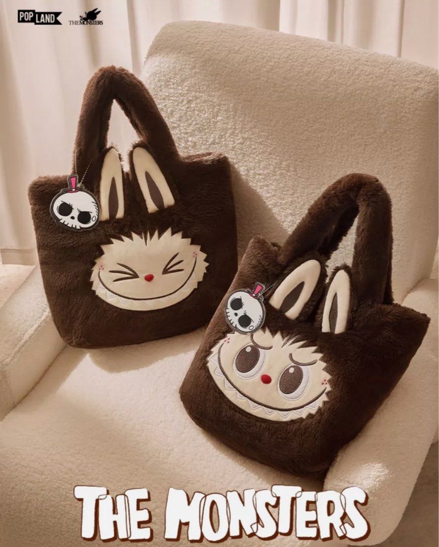 Labubu In Stock Popmart The Monsters Tote Bag Backpack Reversible Bag ...