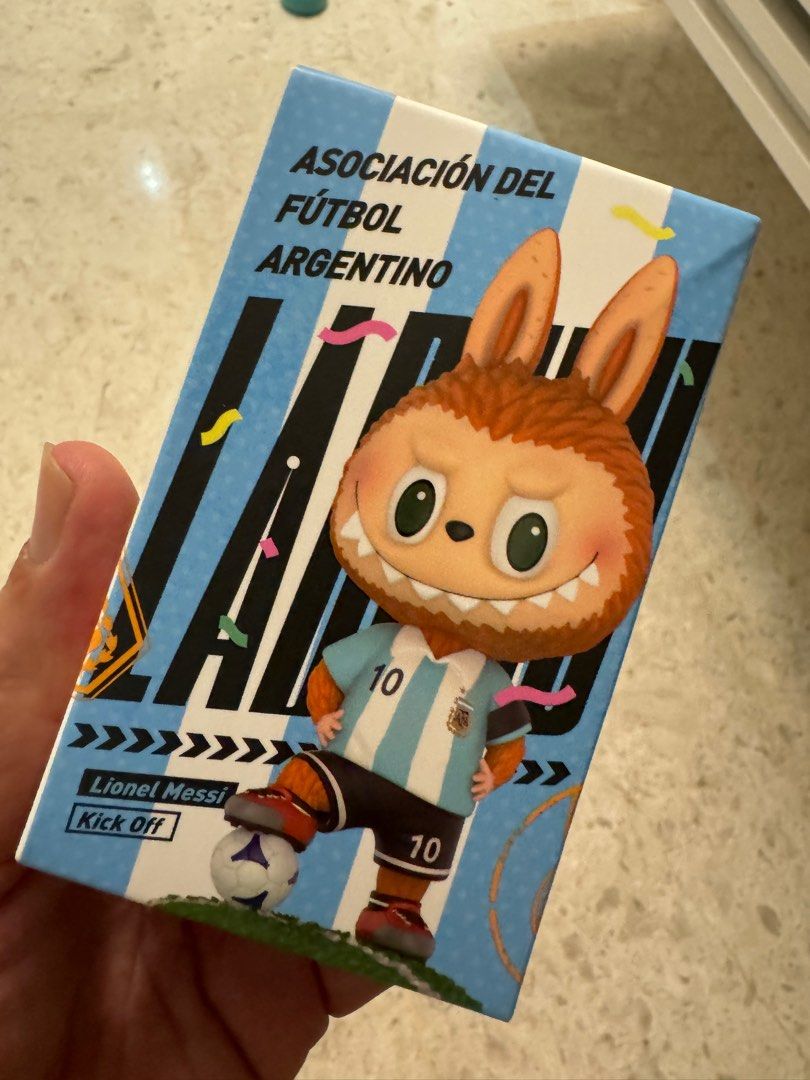 Labubu Lionel Messi kick off, Hobbies & Toys, Toys & Games on Carousell
