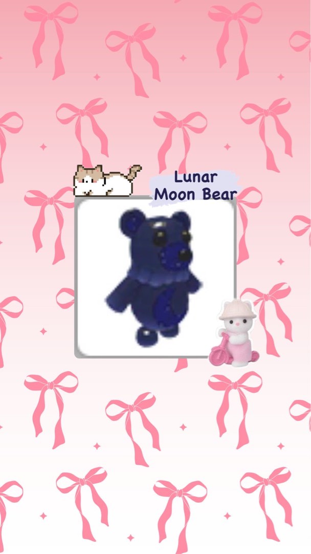 Lunar Moon Bear Adopt Me, Video Gaming, Video Games, Others on Carousell