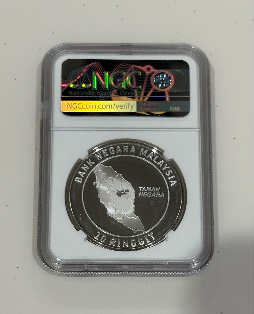 Malaysia, 1984, 10 Ringgit, 75th Anniversary of Taman Negara, Silver ...