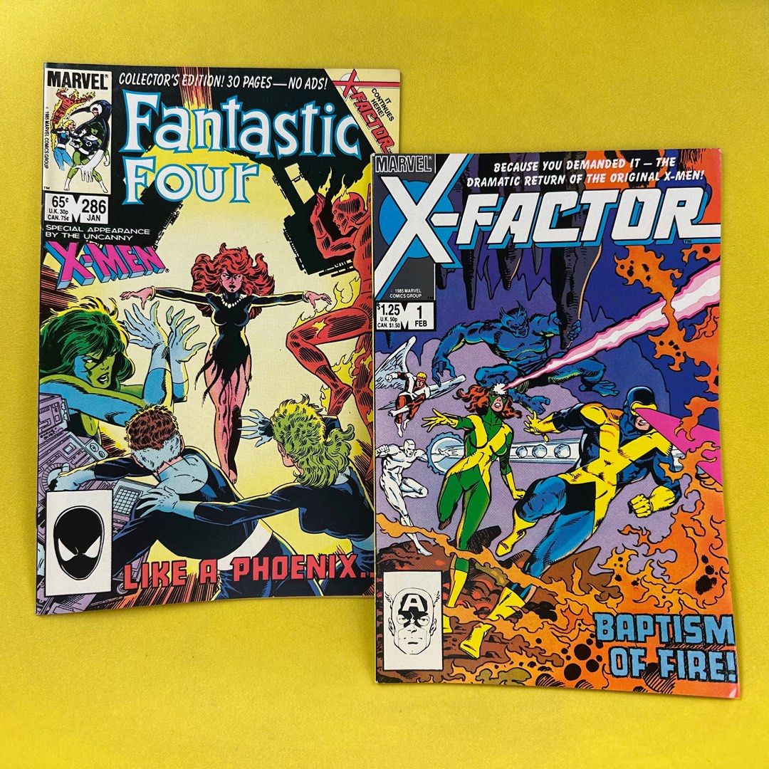 Bundle of 2 Marvel Comics Fantastic Four # 286 & X-Factor #1 1986 John ...