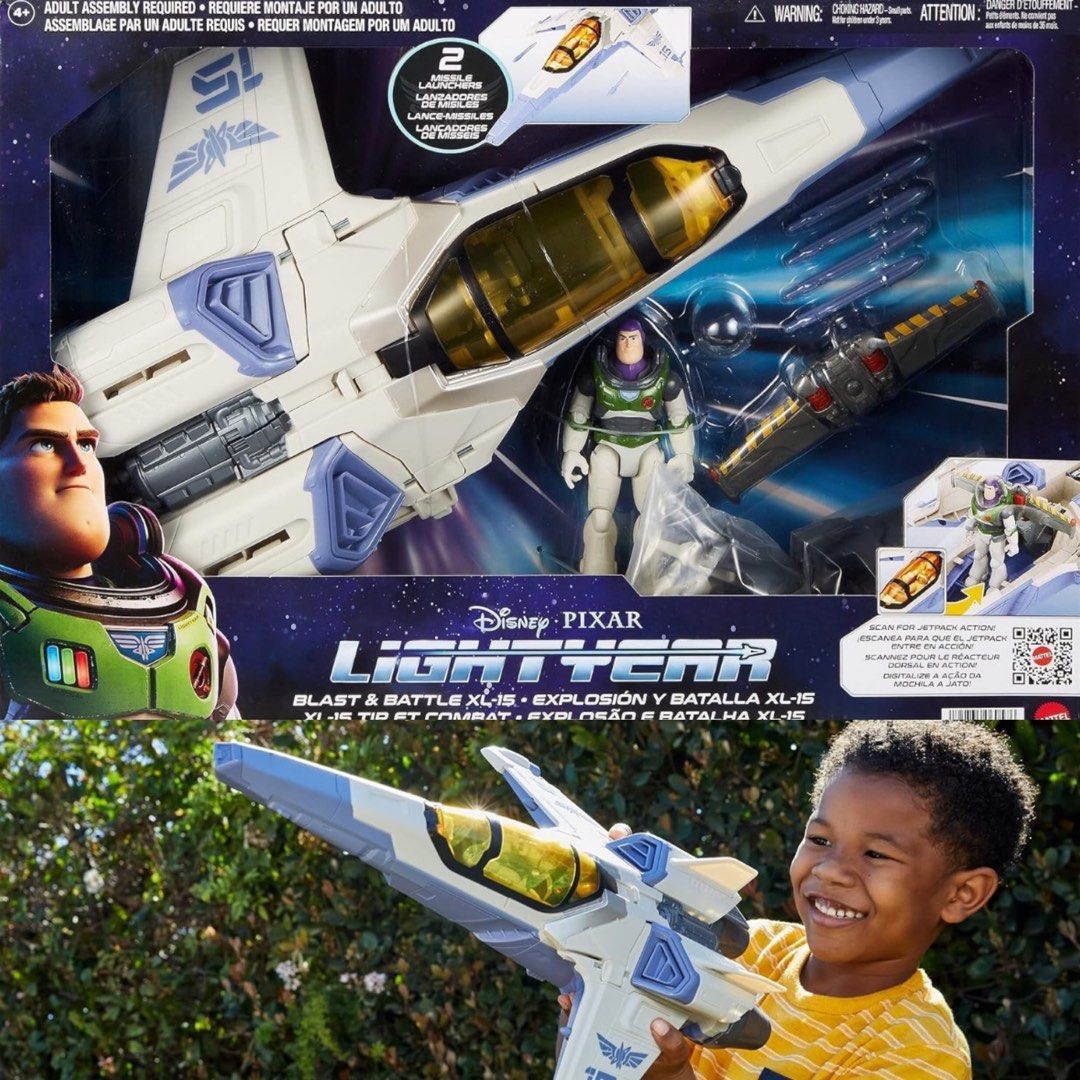 Mattel Disney Pixar Buzz Lightyear Blast & Battle XL-15 Spaceship, 20 ...
