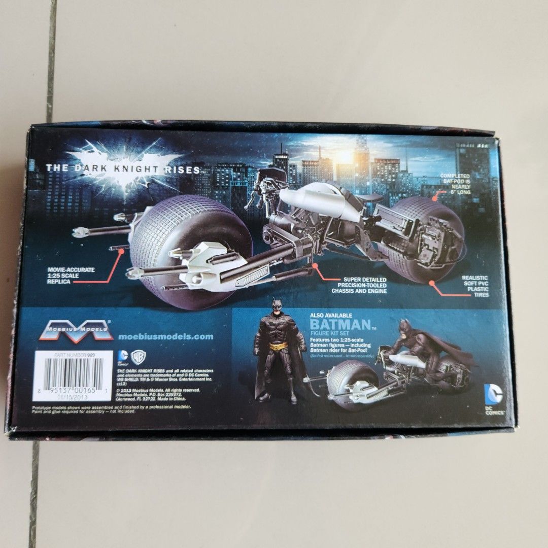 [Year End Sale] Moebius Models The Dark Knight Rises Bat-Pod, Hobbies ...