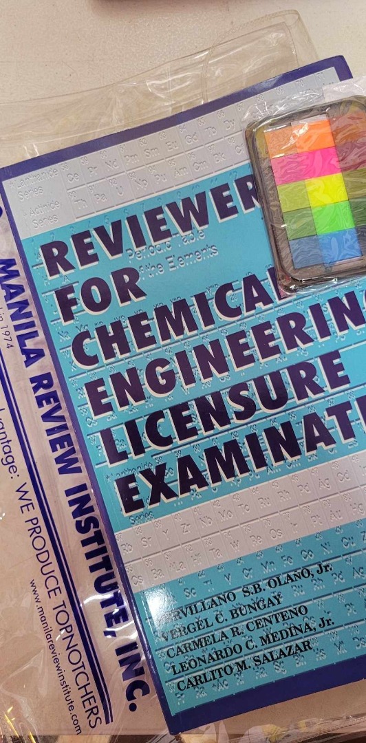 MRII Review for Chemical Engineering Licensure Examination 3rd Ed ...
