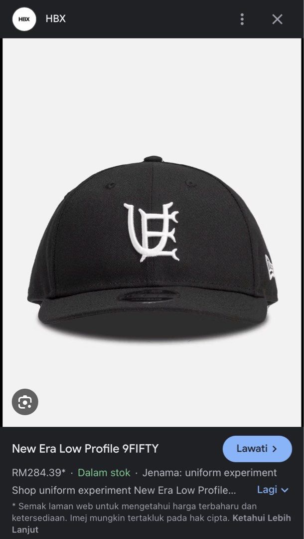 New Era X Uniform Experiment Cap, Men's Fashion, Watches & Accessories ...
