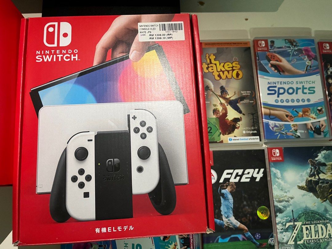 Nintendo Switch Oled (White) Full Set Combo with Monitor, Video Gaming ...