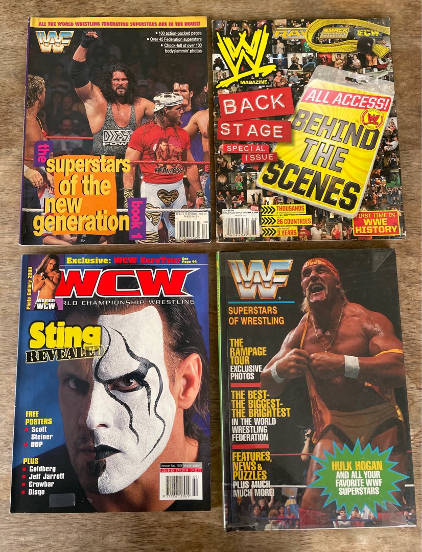 Old School WWE / WWF / WCW Magazines and WWF Superstars of Wrestling ...
