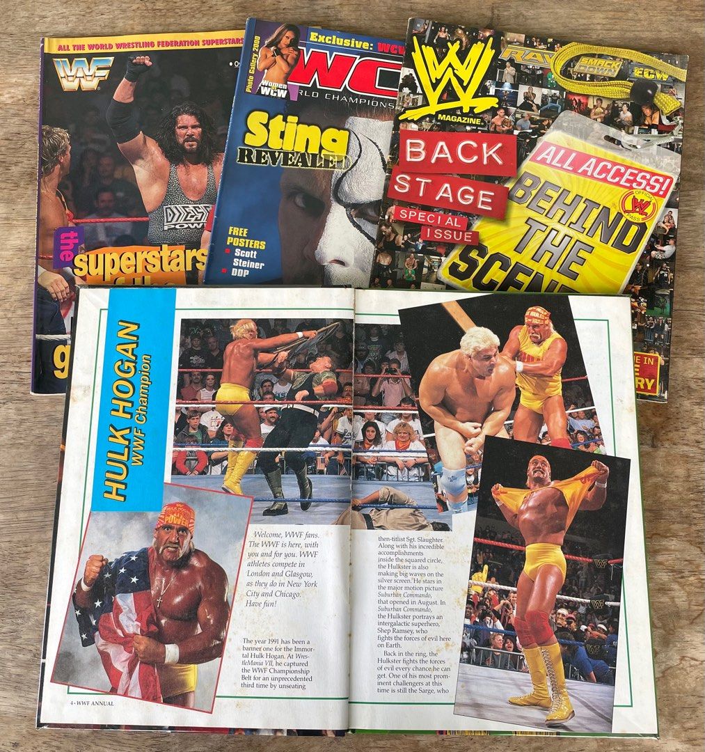 Old School WWE / WWF / WCW Magazines and WWF Superstars of Wrestling ...