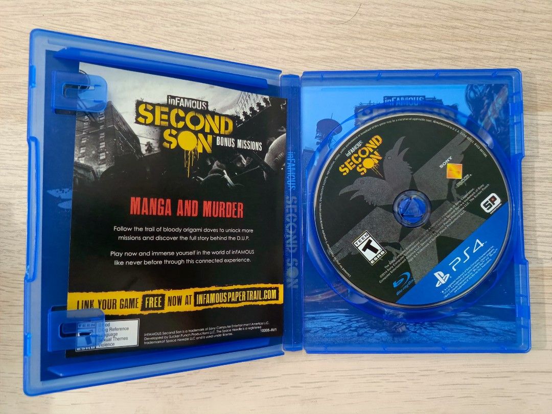 Original Cd PS4 Infamous Second Son, Video Gaming, Video Games ...