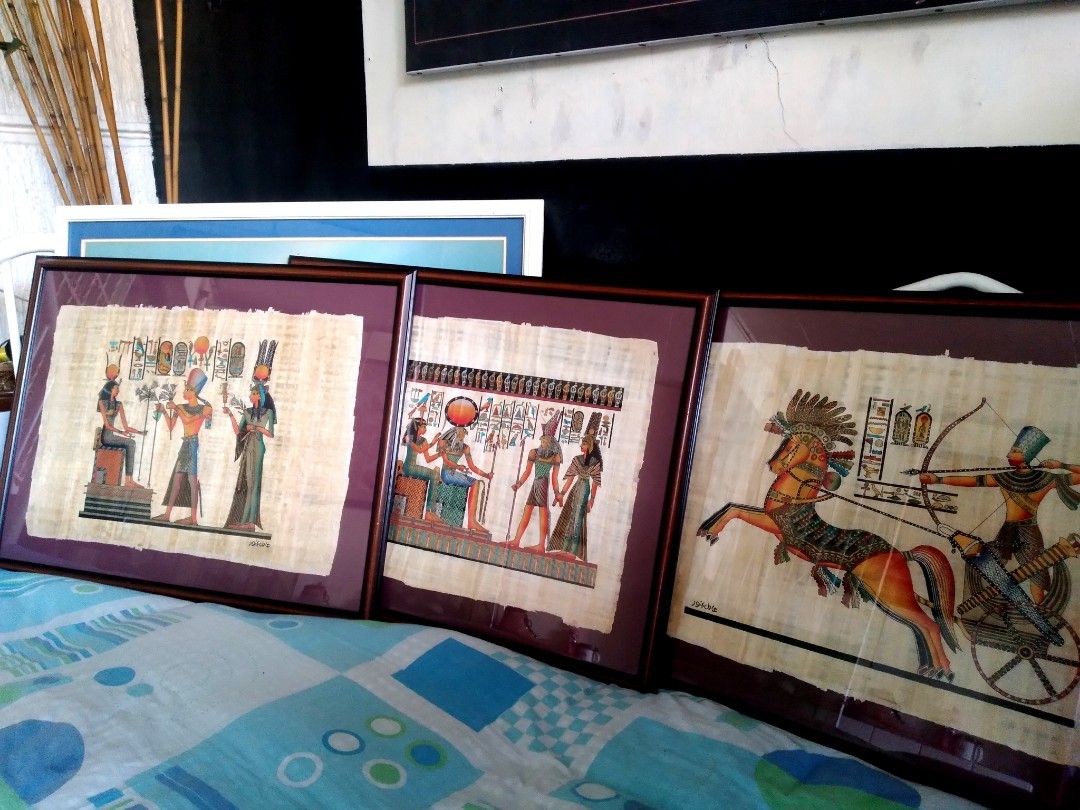 ORIGINAL PAPYRUS FROM EGYPT, Furniture & Home Living, Home Decor ...