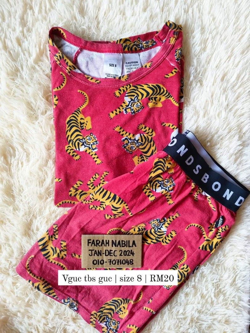 Pjs tiger red bonds, Babies & Kids, Babies & Kids Fashion on Carousell