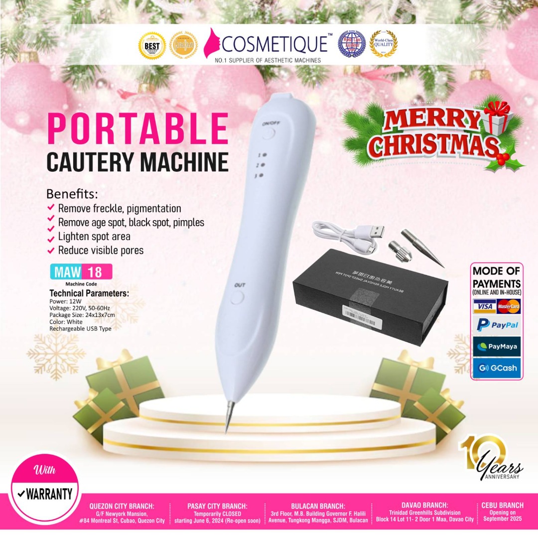 MAW 18 PORTABLE CAUTERY MACHINE, Beauty & Personal Care, Bath & Body ...