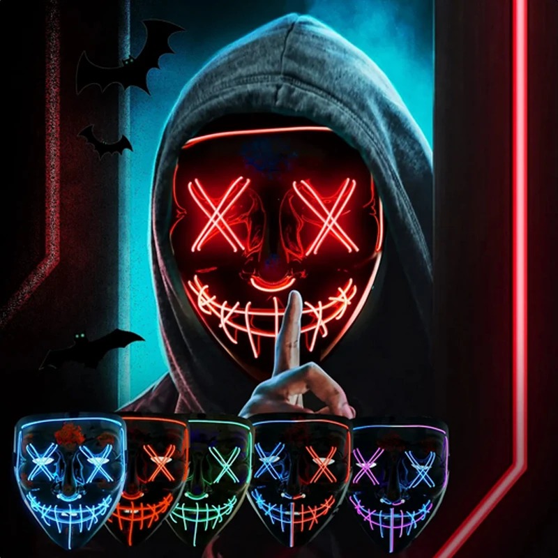 Purge Led Mask Halloween Carnival Christmas Masquerade Party Night Club ...