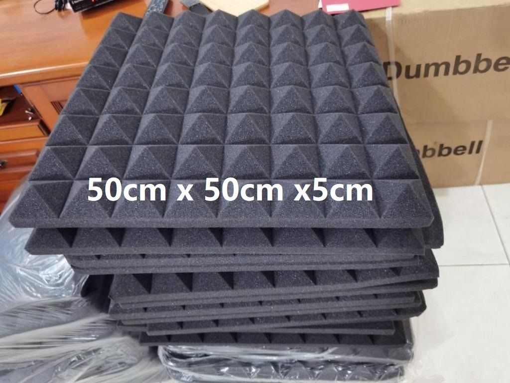 pyramid foam absorb sound Acoustic noise, Furniture & Home Living, Home ...