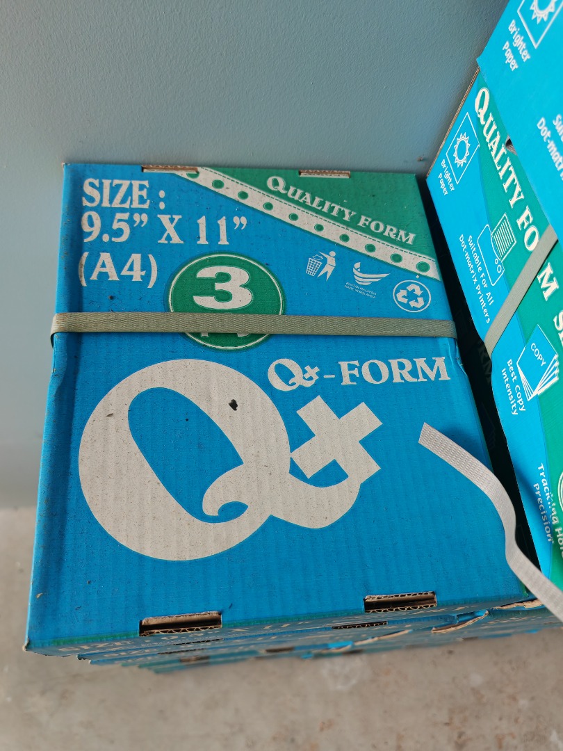 QForm/Computer Form 3 Ply 2 Up Colour/Kertas Komputer/9.5" x 11 ...