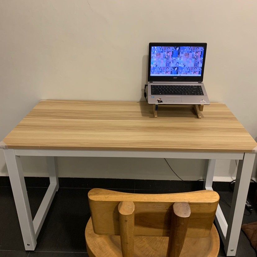 Readystock Office Table, metal leg gaming study working tables desks ...