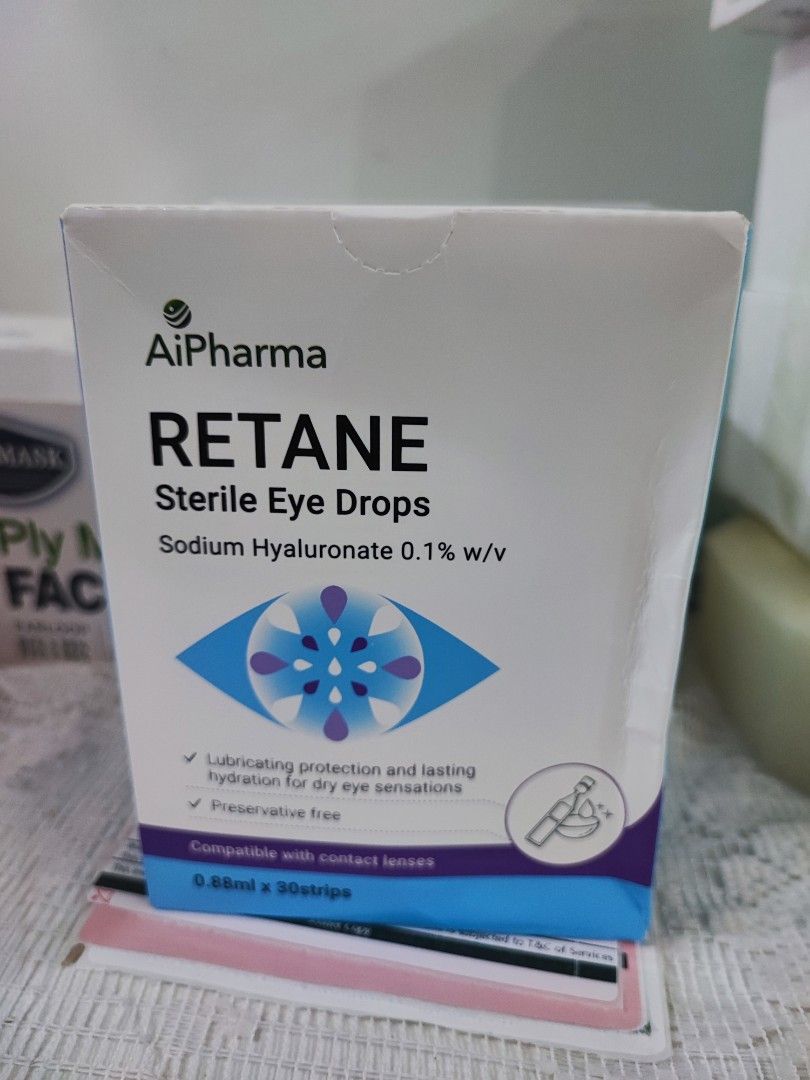 Retane Sterile eye drops, Health & Nutrition, Health Supplements ...