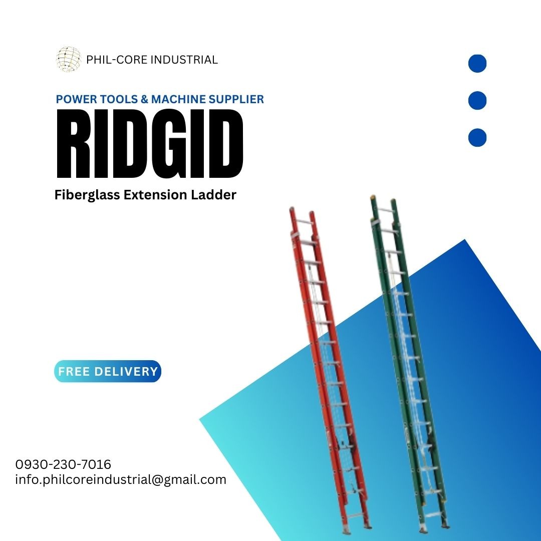Ridgid Fiberglass Industrial Extension Ladder, Commercial & Industrial ...