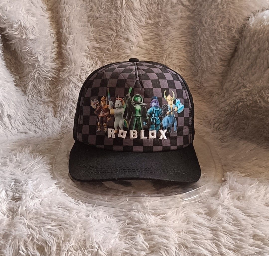 Roblox official caps checkerboard vintage, Fesyen Pria, Aksesoris, Topi ...