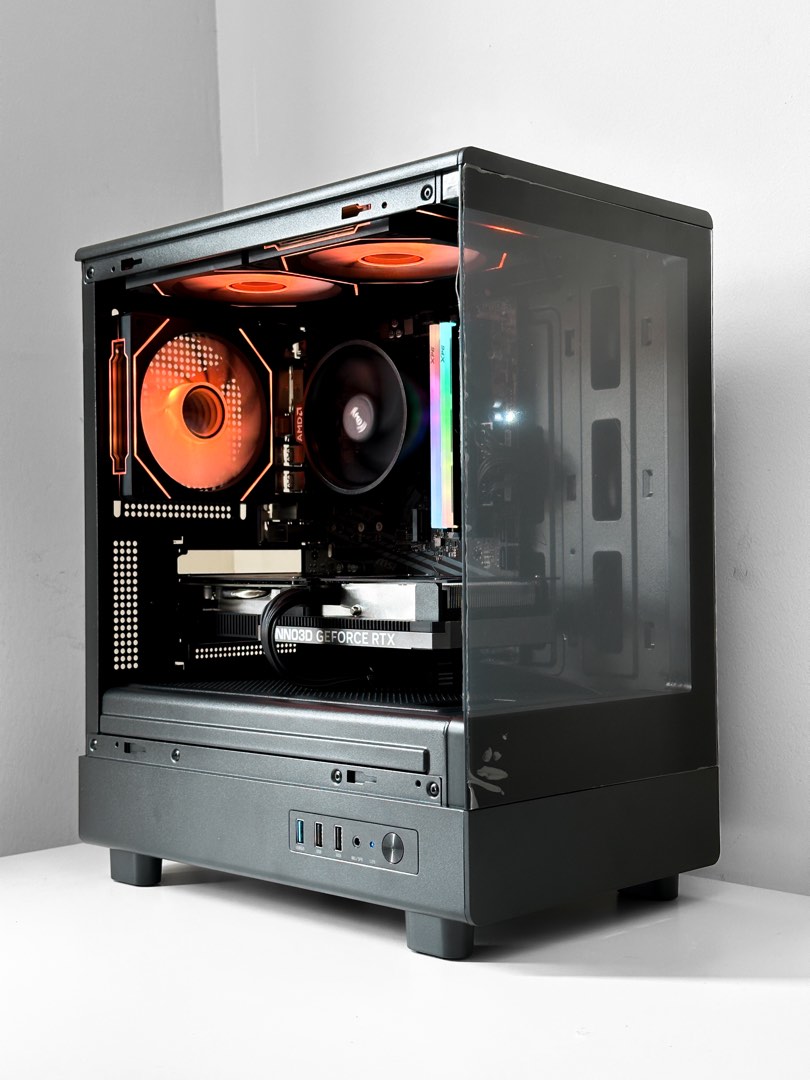 Ryzen 5 5500 | RTX4060 | 512GB SSD + 16GB DDR4 | Black Custom Gaming PC ...