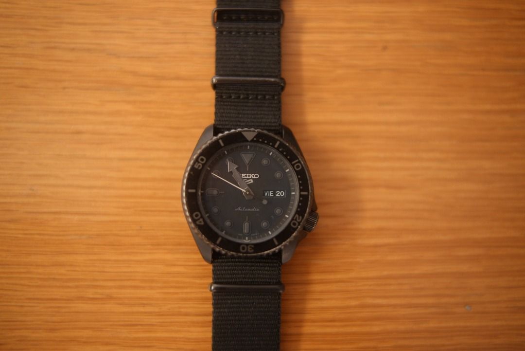 Seiko 5 Street Style Blacked Out SRPD79K1 42.5mm Stainless Steel watch ...