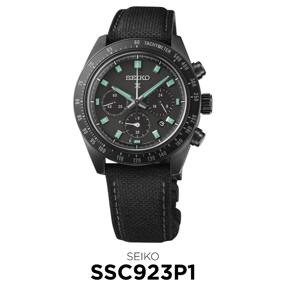 Seiko Prospex SSC923 SSC923P1 Black Speedtimer Solar Watch, Luxury ...
