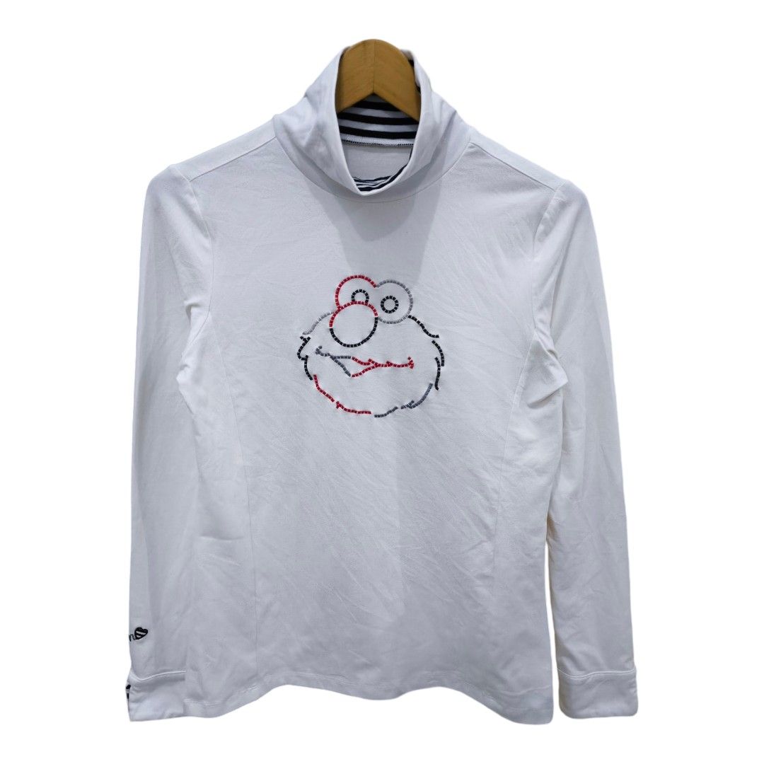 Sesame street Elmo center logo long sleeve turtle neck women's 90 ...