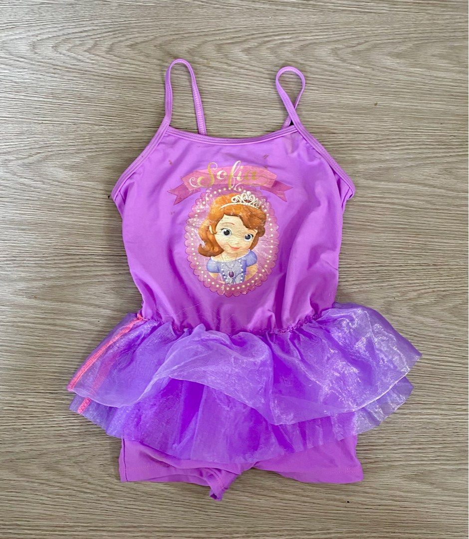 Sofia Tutu One Piece Girl Kid Swimsuit, Babies & Kids, Babies & Kids Fashion on Carousell