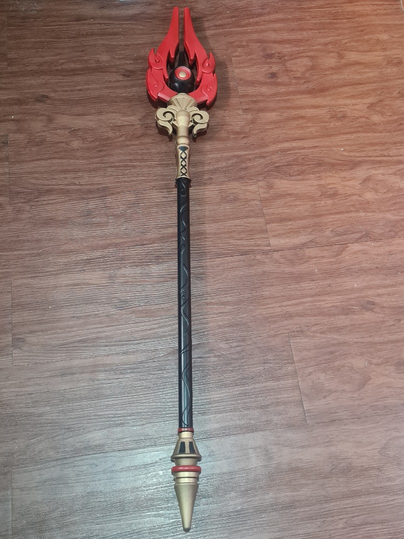 Staff of Homa Hu Tao Cosplay Prop Polearm, Hobbies & Toys, Memorabilia ...