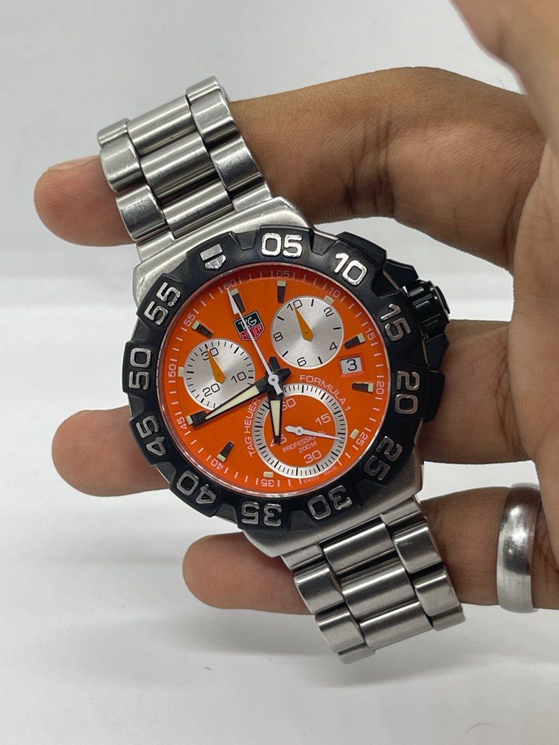Tag Heuer Formula 1 Orange Dial, Men's Fashion, Watches & Accessories ...