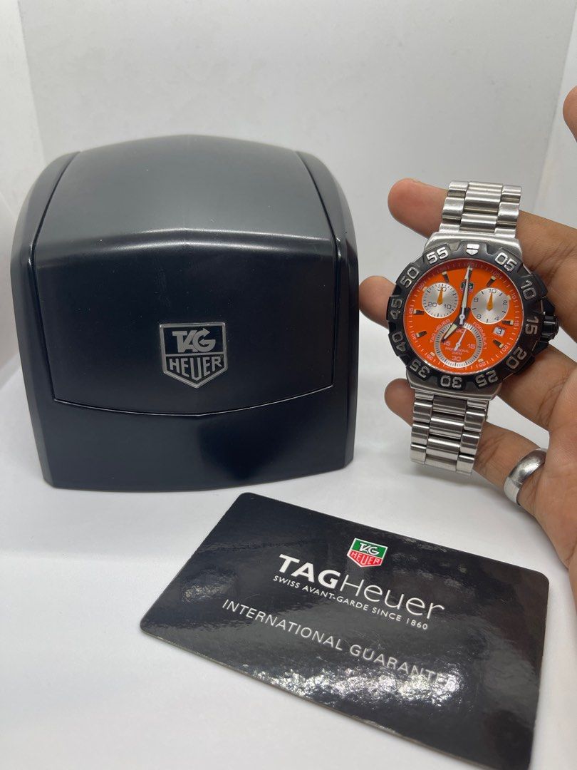 Tag Heuer Formula 1 Orange Dial, Men's Fashion, Watches & Accessories ...
