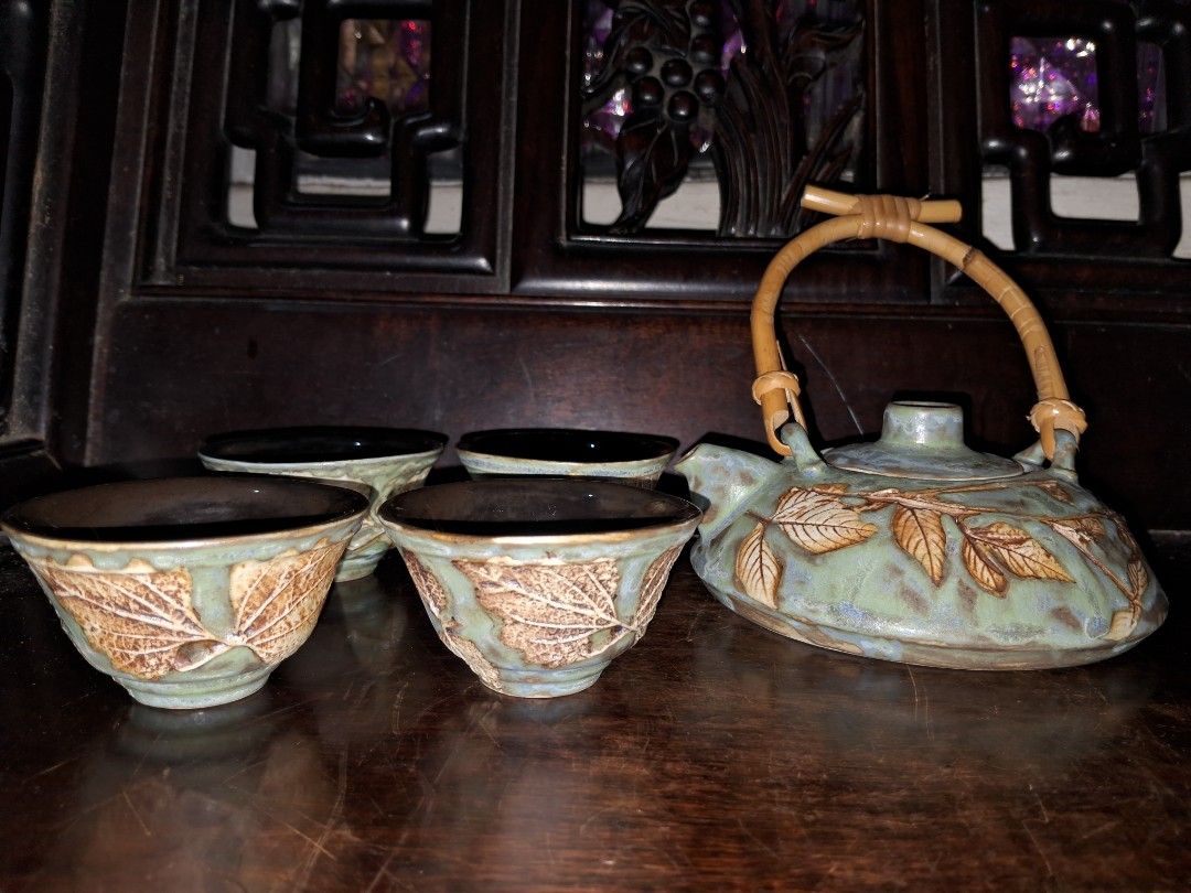 Tenmoku Pottery Teapot set, Hobbies & Toys, Collectibles & Memorabilia ...