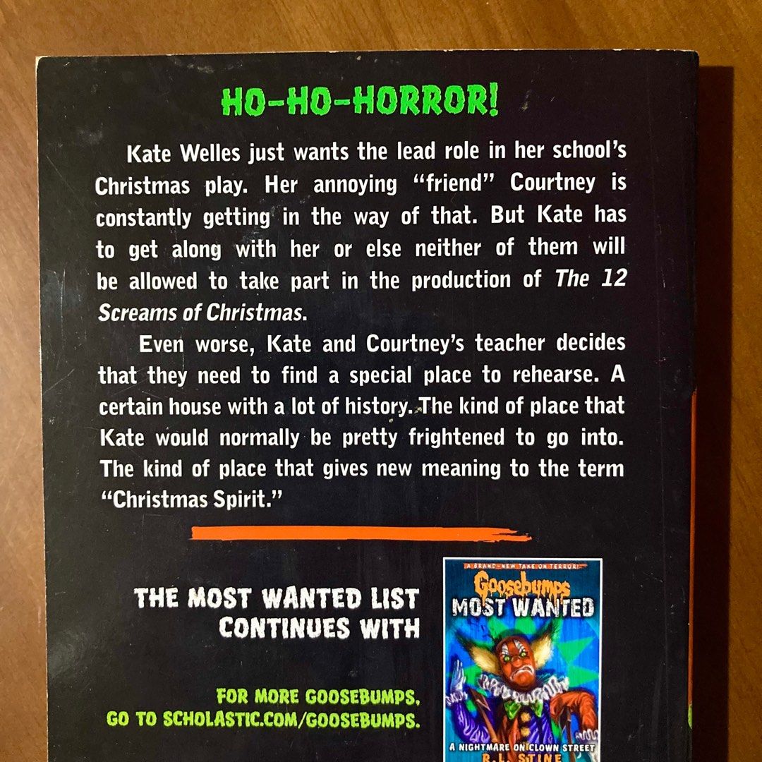 The 12 Screams of Christmas by R. L. Stine (Goosebumps Most Wanted ...