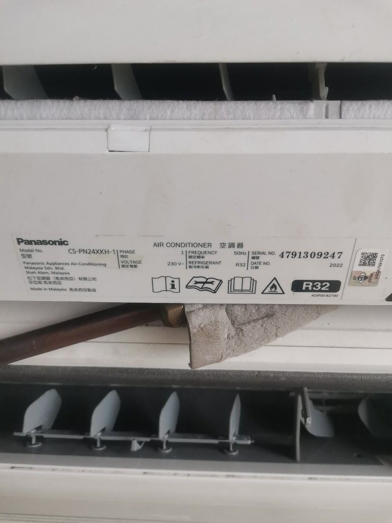 [USED] PANASONIC 2.5 HP AIR COND INDOOR ONLY, TV & Home Appliances, Air ...