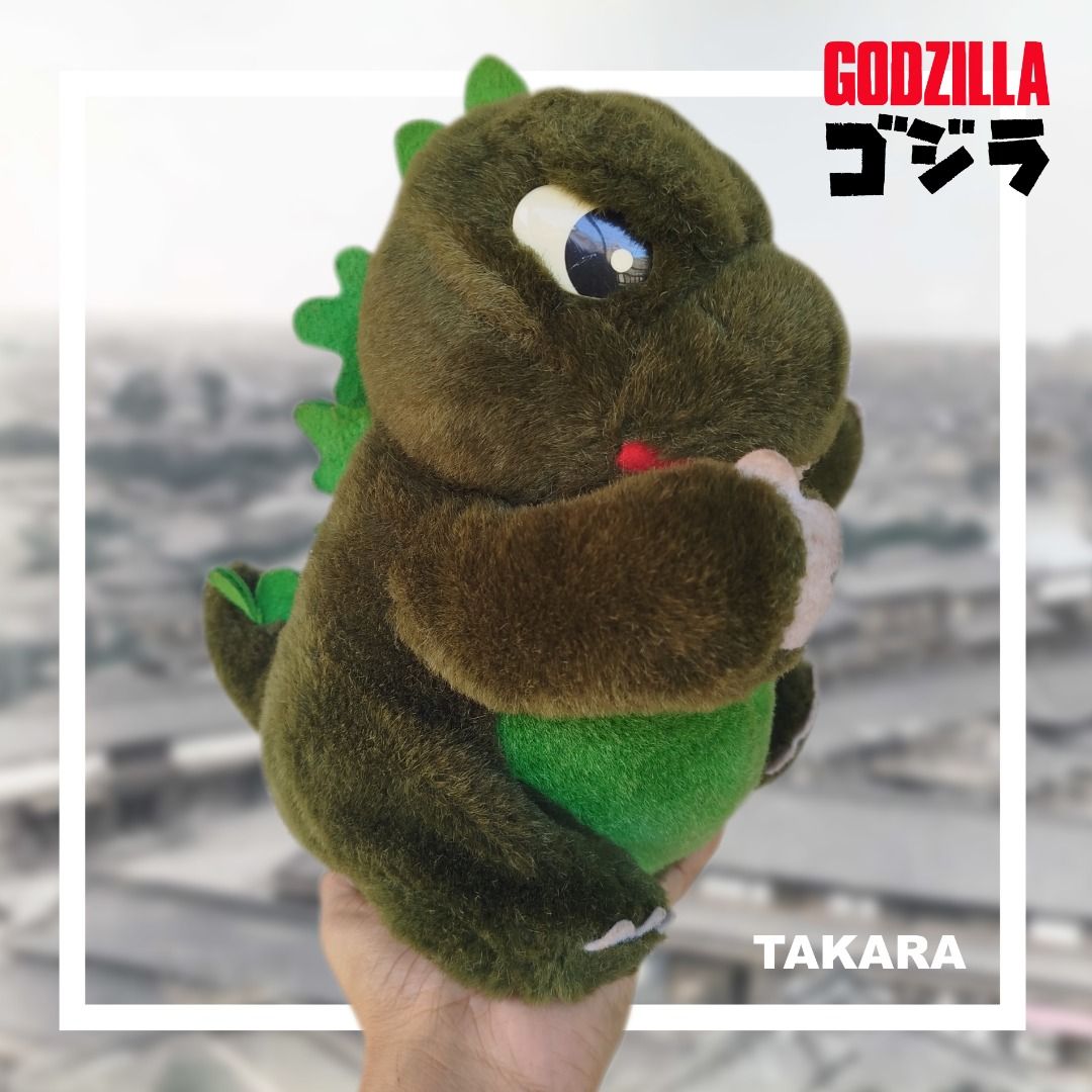 Vintage 1991 10-Inch Fuzzy Chibi Godzilla Retro Japan Plush Toy (Takara ...