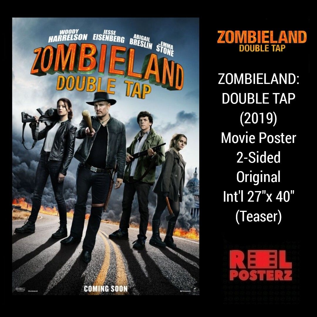 ZOMBIELAND: DOUBLE TAP (2019) Movie Poster 2-Sided Original ...