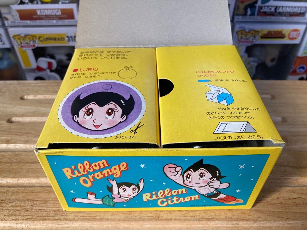 1980s Vintage Astro Boy Atom Uran Ribbon Juice Glass Tetsuwan Set ...