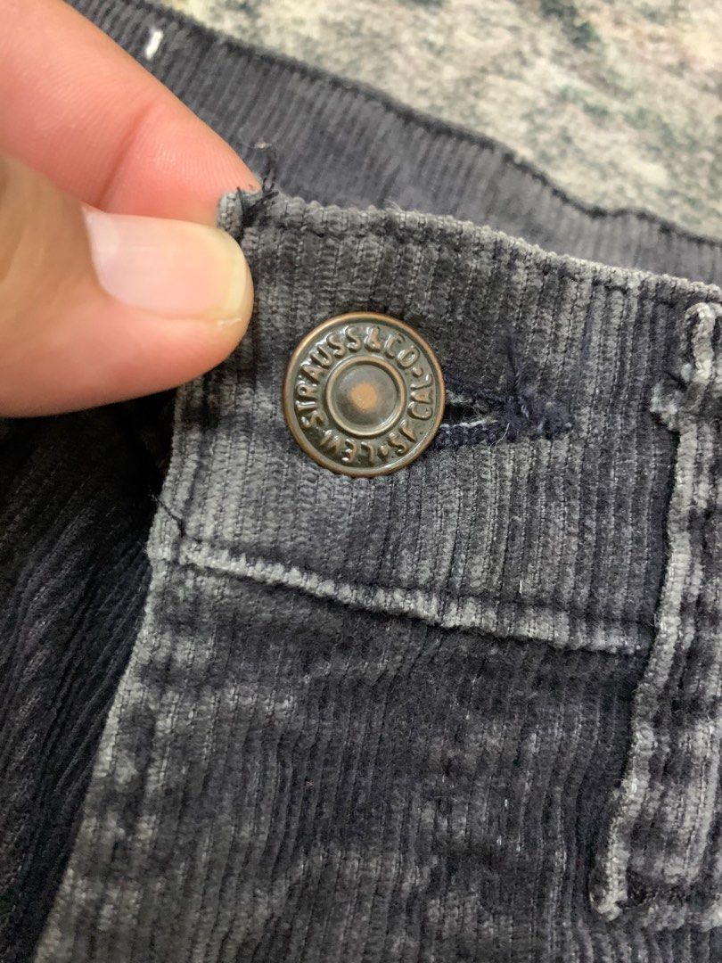 80s Levis curduroy white tab zip 42 talon pants, Men's Fashion, Bottoms ...