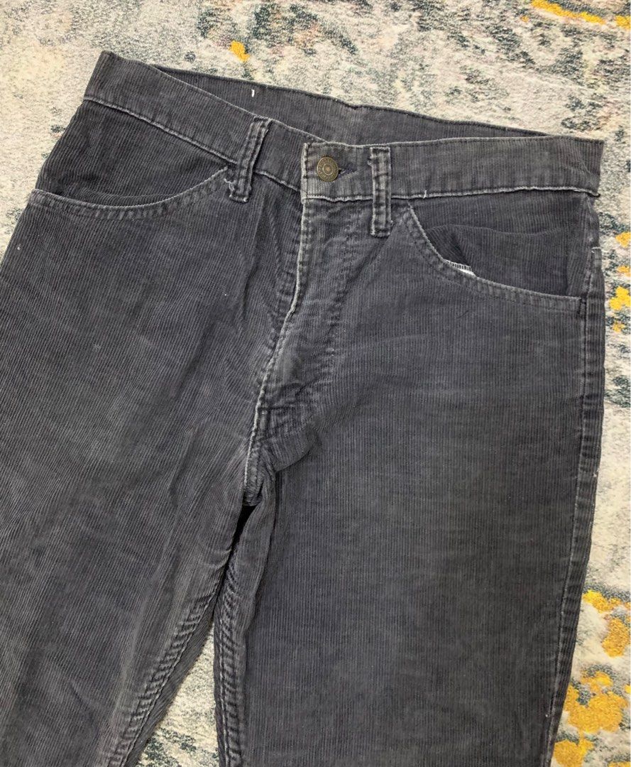 80s Levis curduroy white tab zip 42 talon pants, Men's Fashion, Bottoms ...